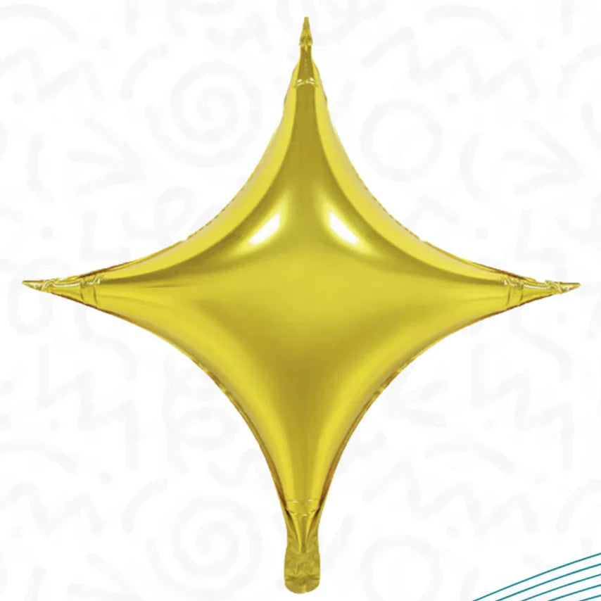 Gold Starpoint Foil Shape Balloon 18 in. (5 count)