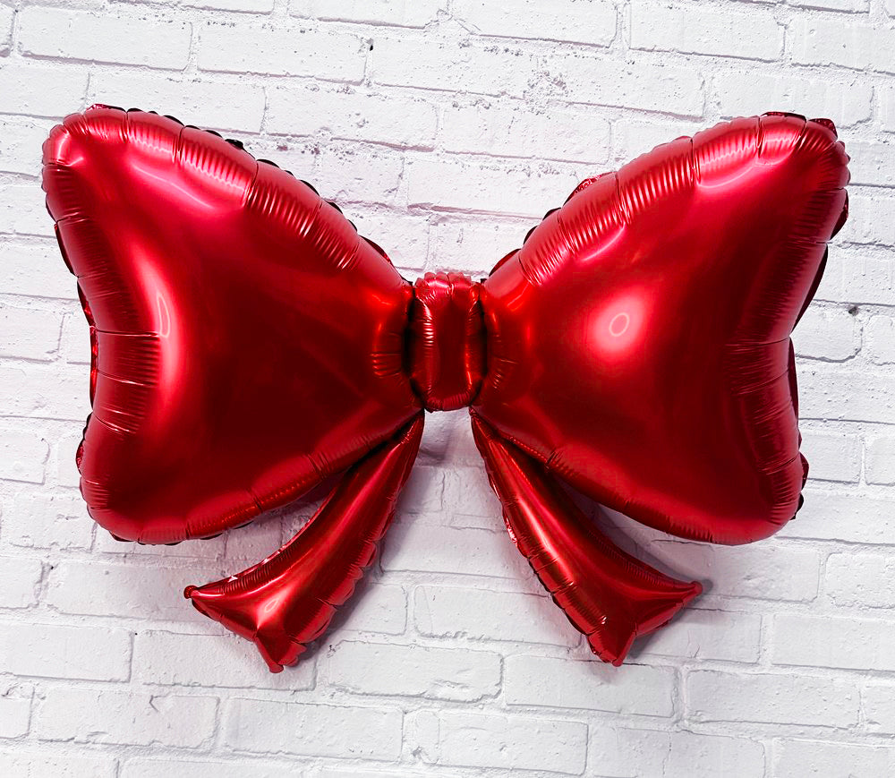 Red Bow Foil Shape Balloon 40 in. – City Balloons Dallas