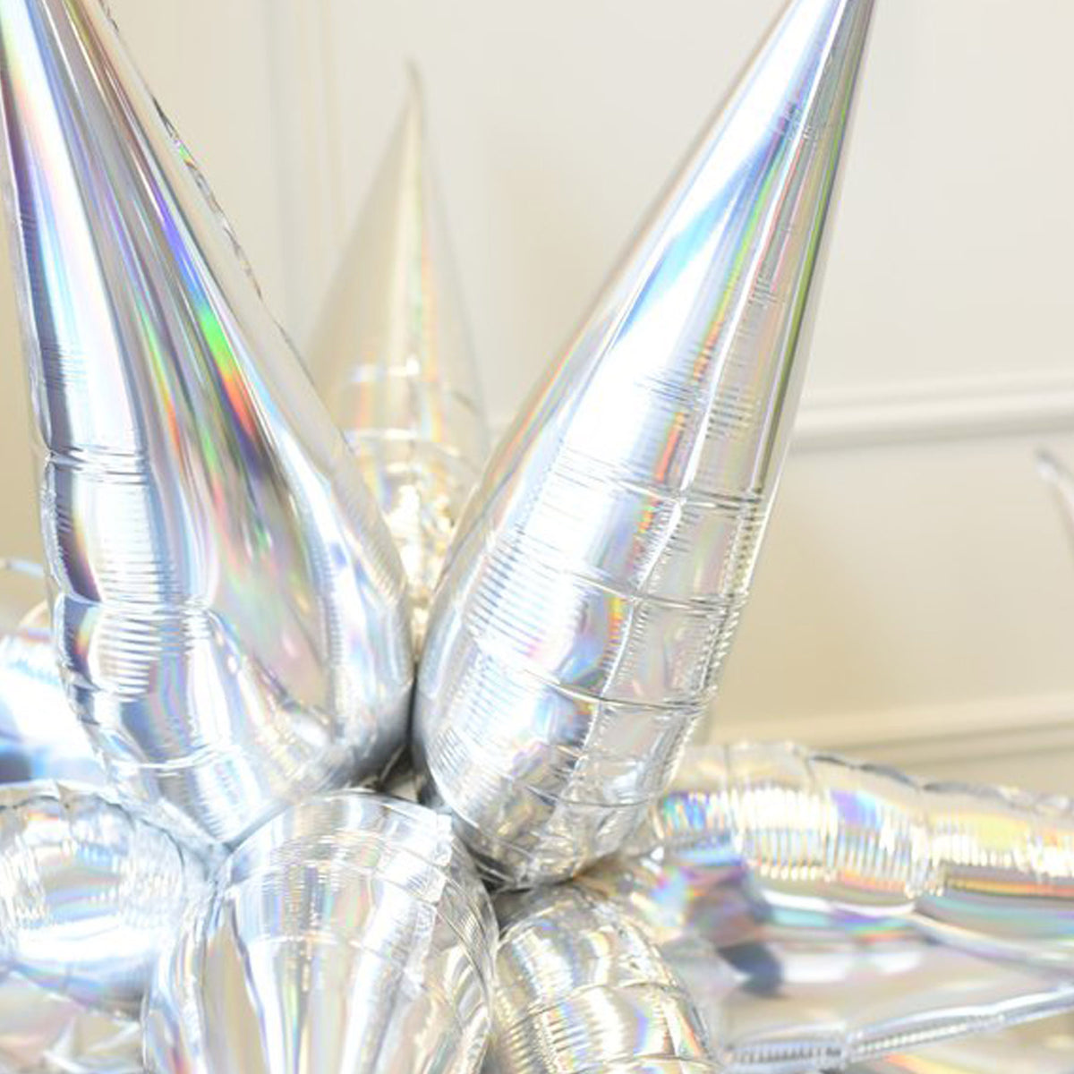 Silver Iridescent Starburst - 40 in. – City Balloons Dallas